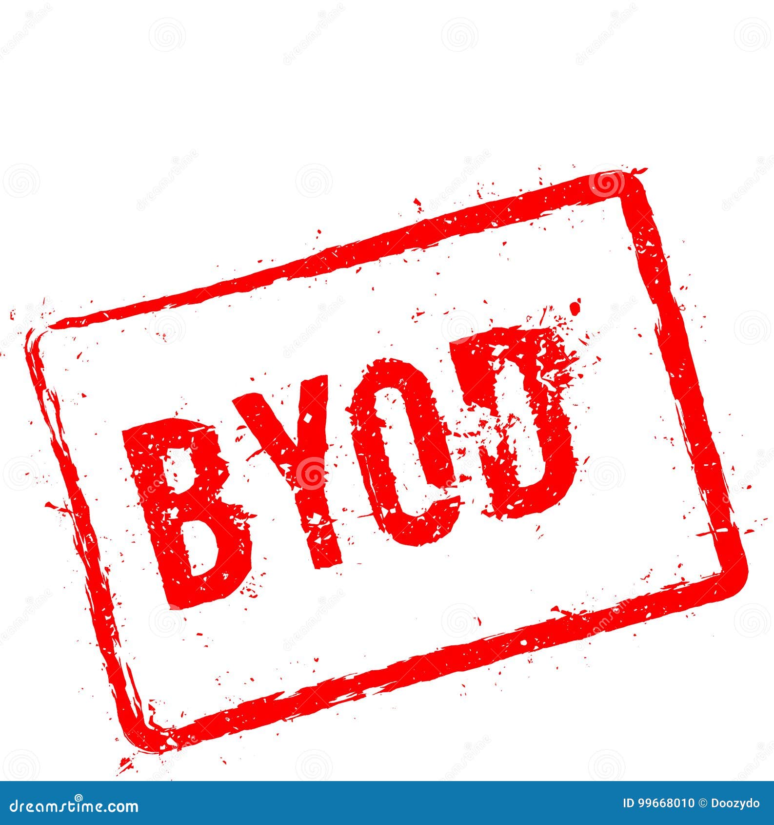 Byod Red Rubber Stamp Isolated on White. Stock Vector - Illustration of ...