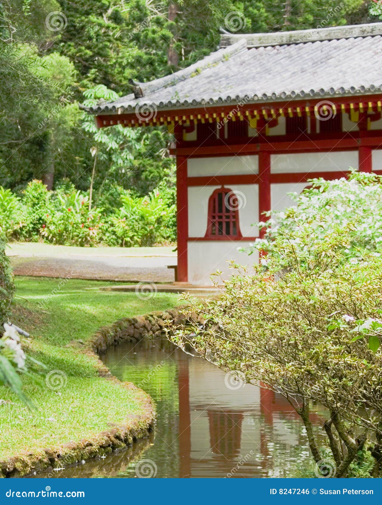 Byodo-En el templo japonés foto de archivo. Imagen de oahu - 8247246