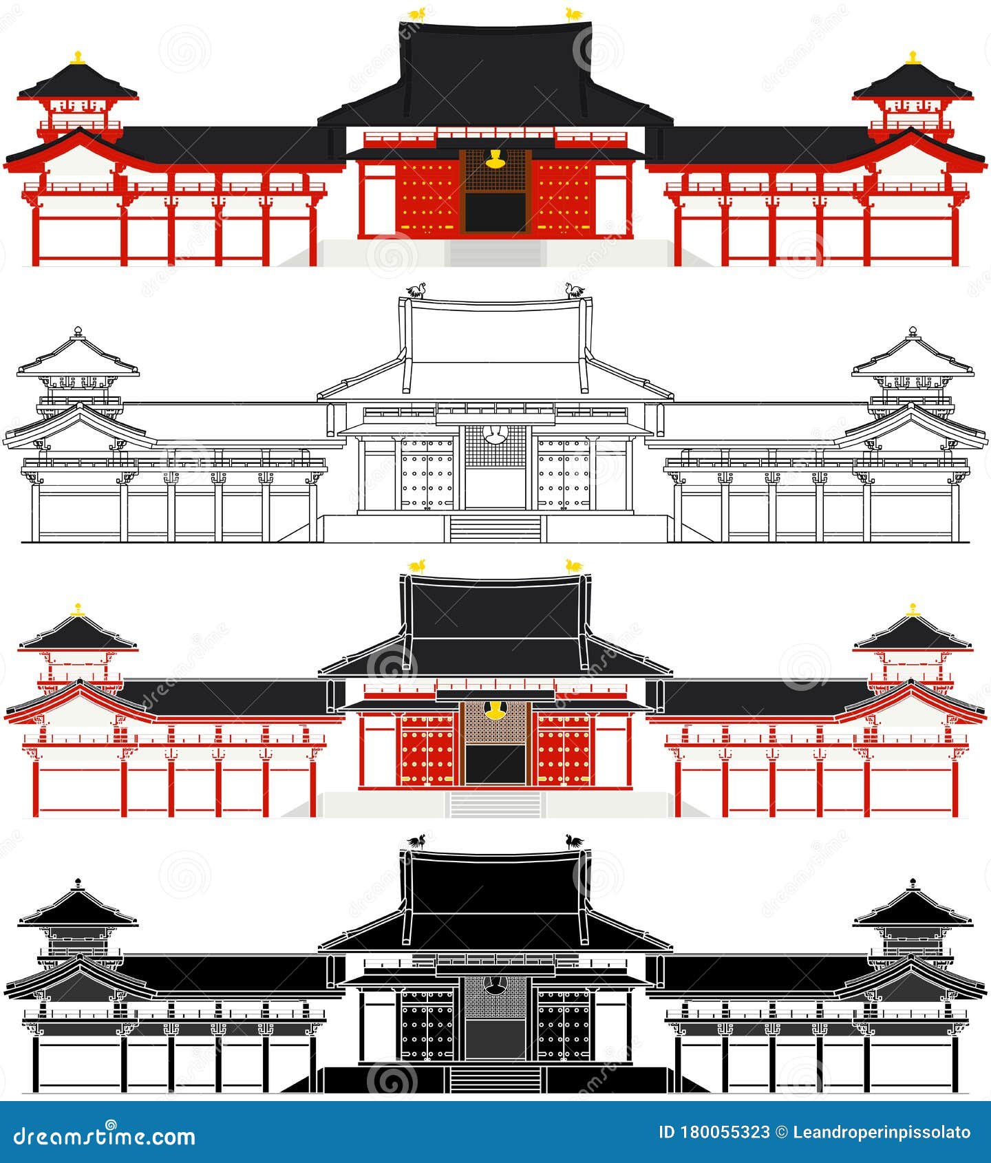 Temple Front With Columns Vector Illustration | CartoonDealer.com #44321318