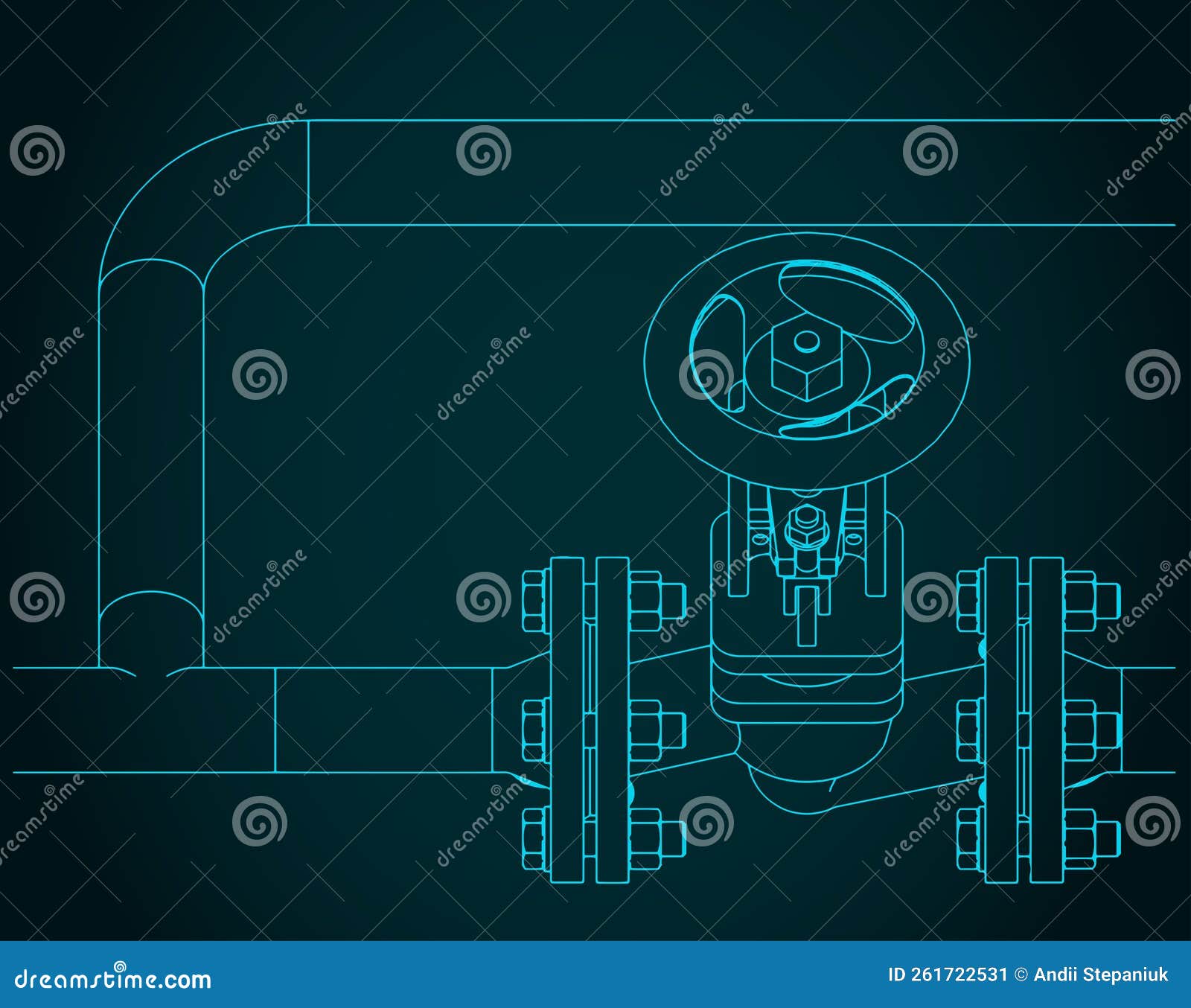 Bypass Steam Valve Isometric Blueprints Vector Illustration ... Bypass Steam Valve Isometric Blueprints Vector Illustration ...