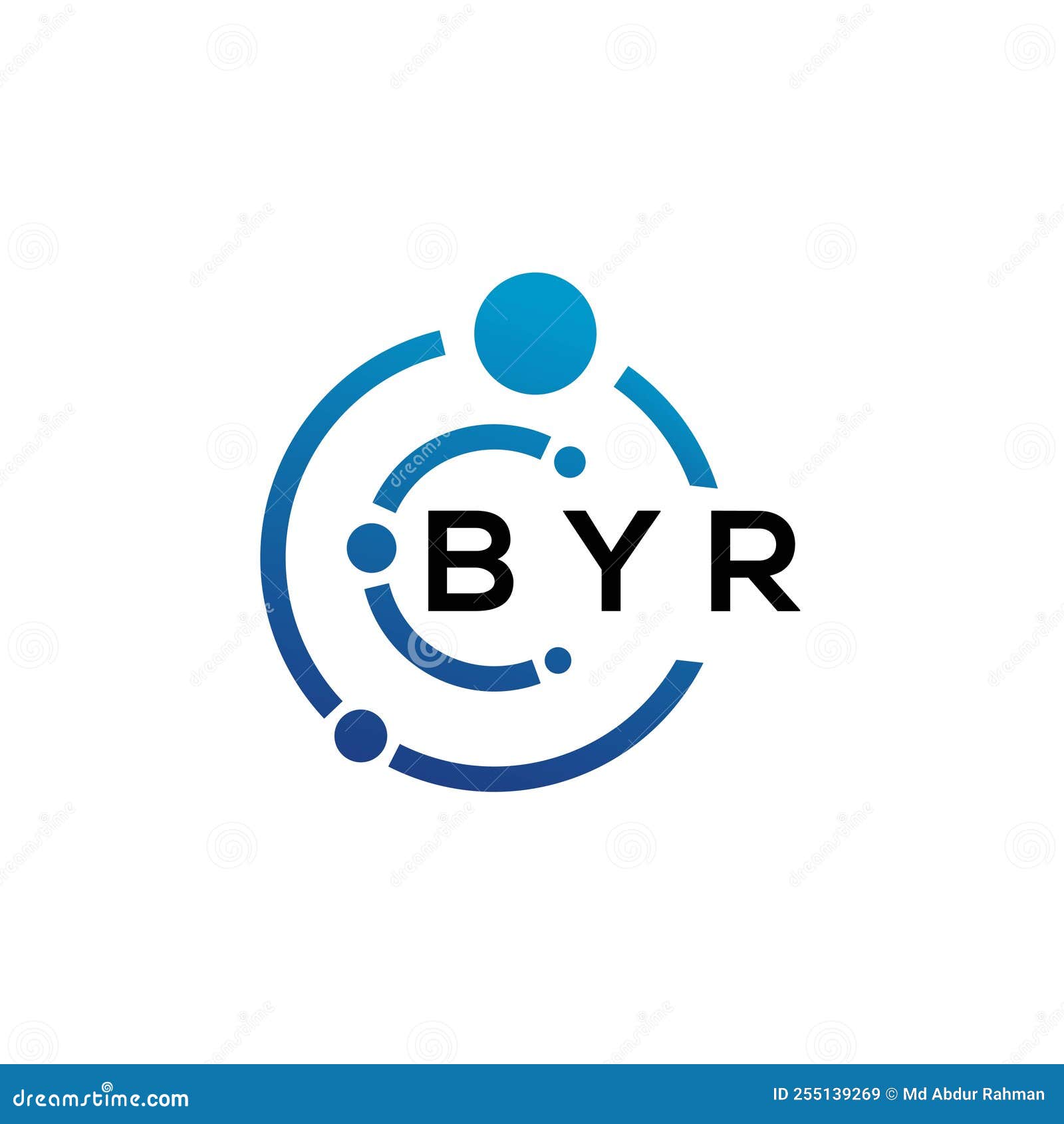 BYR Letter Logo Design on White Background. BYR Creative Initials ...