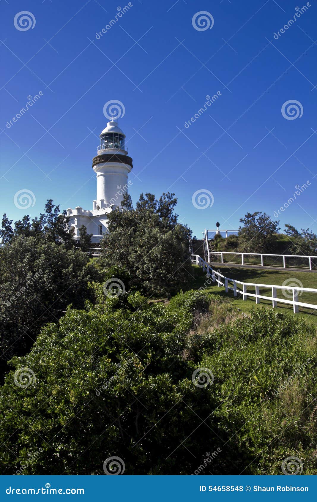 Byron Bay Lighthouse stock photo. Image of cloud, look - 54658548