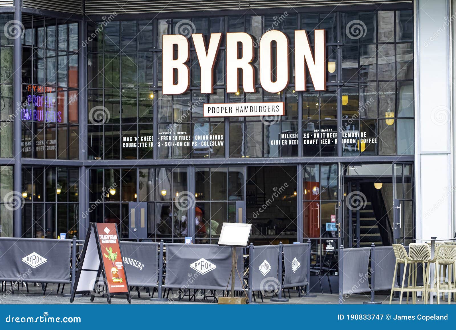 BYRON BURGER RESTAURANT editorial photography. Image of name - 190833747