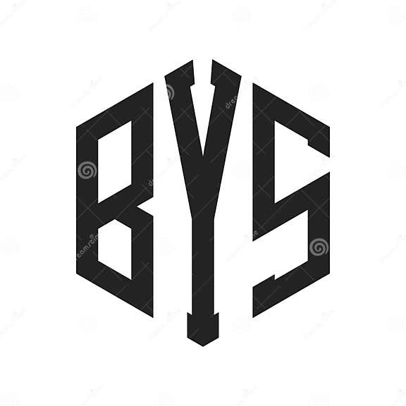 BYS Logo Design. Initial Letter BYS Monogram Logo Using Hexagon Shape ...
