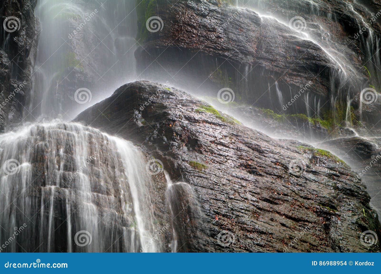 Bystre waterfall stock photo. Image of nature, moss, water - 86988954