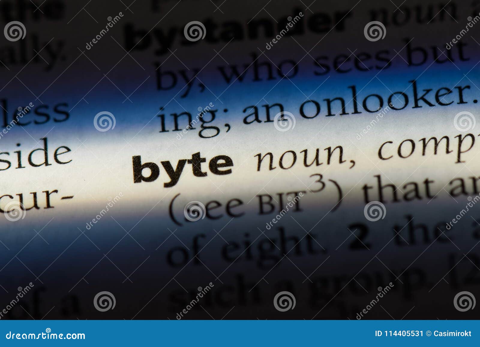 Byte stock image. Image of text, closeup, byte, isolated - 114405531