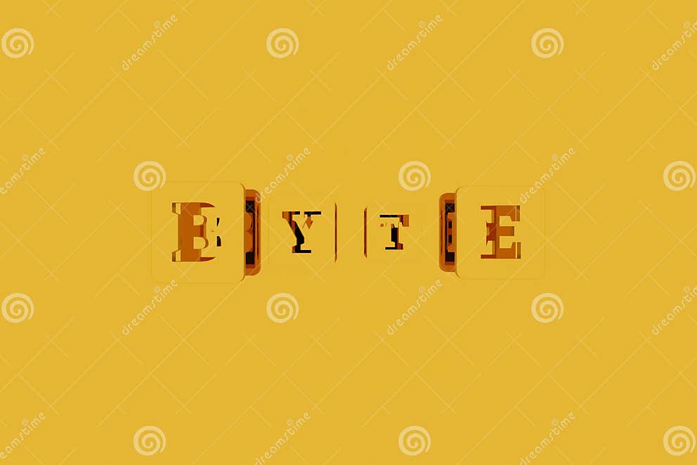 Byte, Ict Keyword. for Web Page, Graphic Design, Texture or Background ...