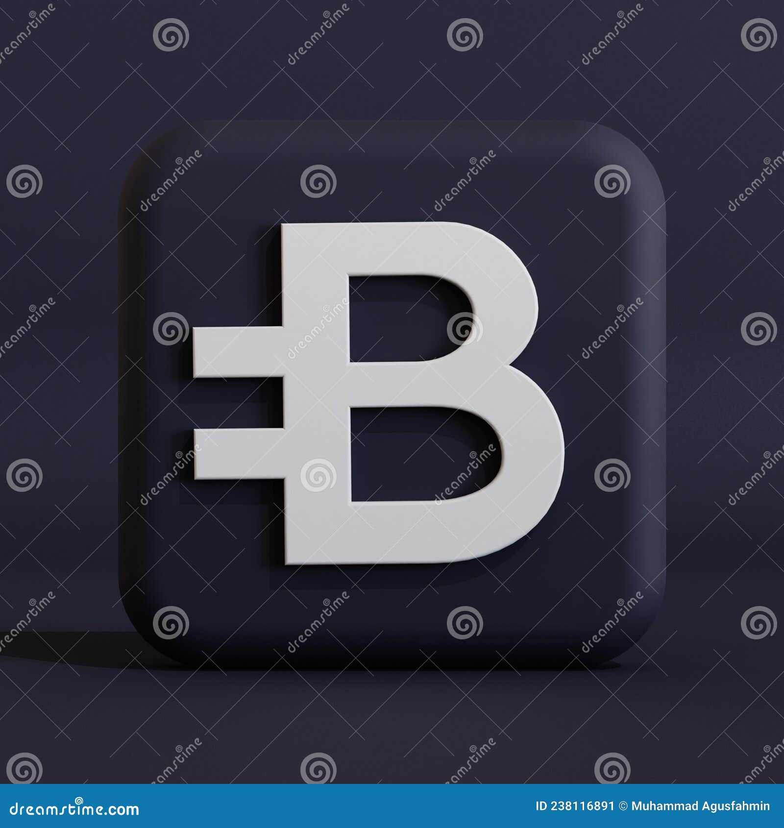 Bytecoin Cryptocurrency Symbol Logo 3d Illustration Stock Illustration ...