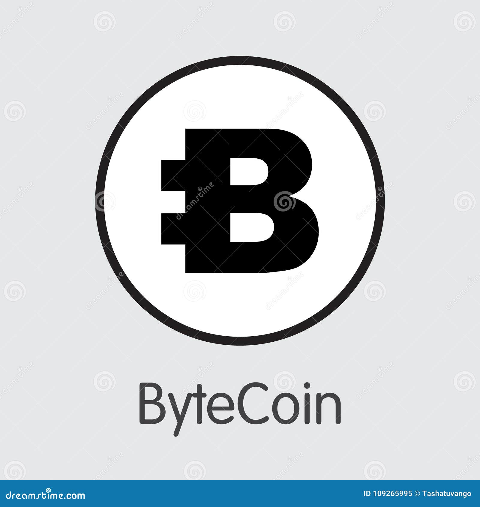 ByteCoin - Cryptocurrency Logo. Stock Vector - Illustration of ...