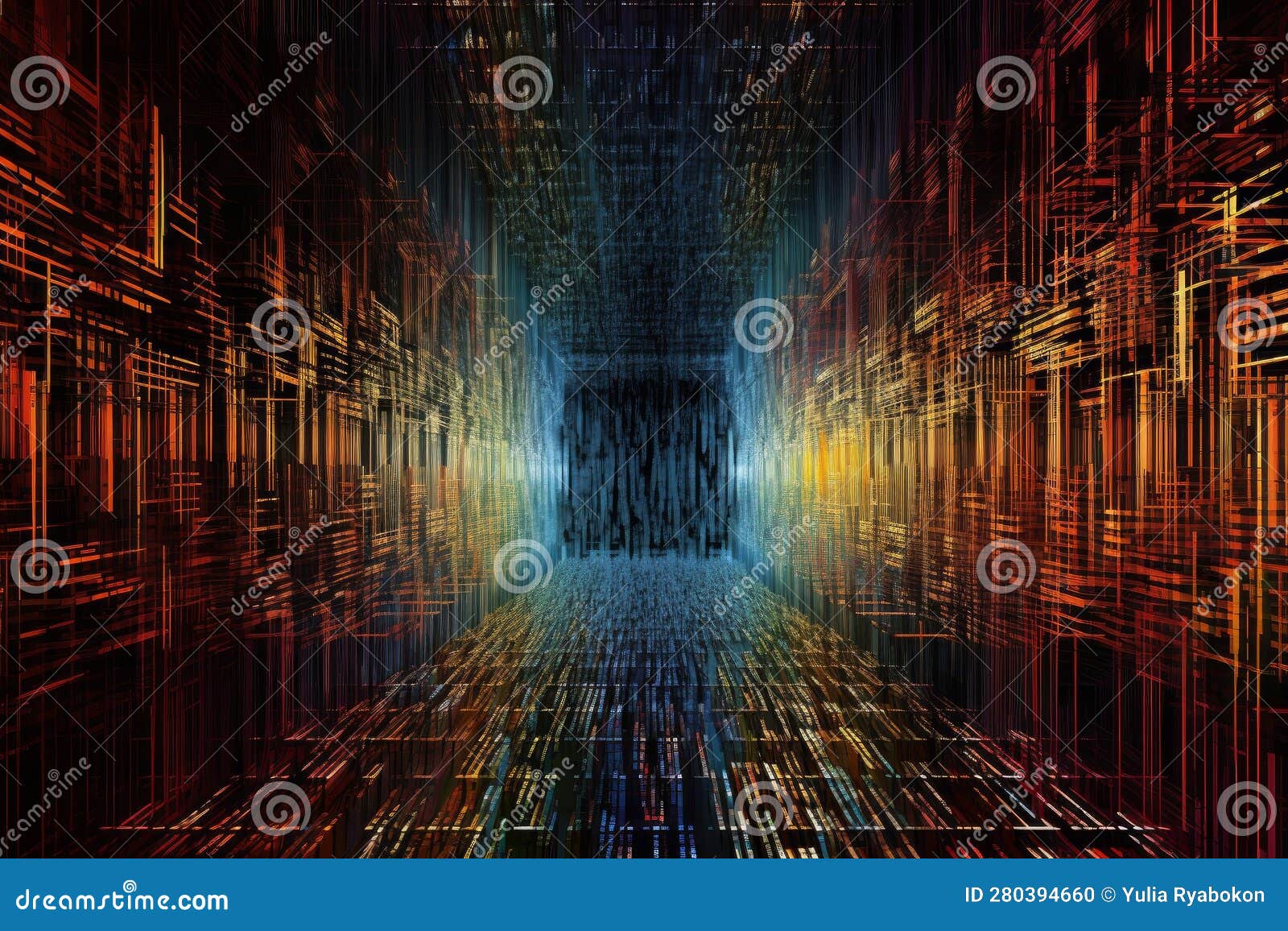 Bytes flow. Generate Ai stock illustration. Illustration of direction ...