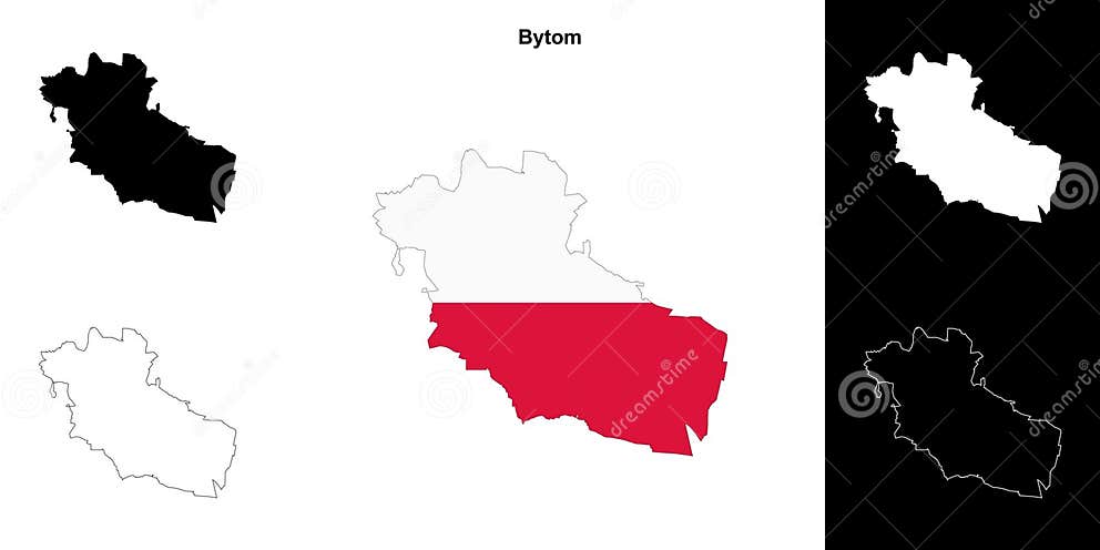 Bytom outline map stock illustration. Illustration of borders - 356912689
