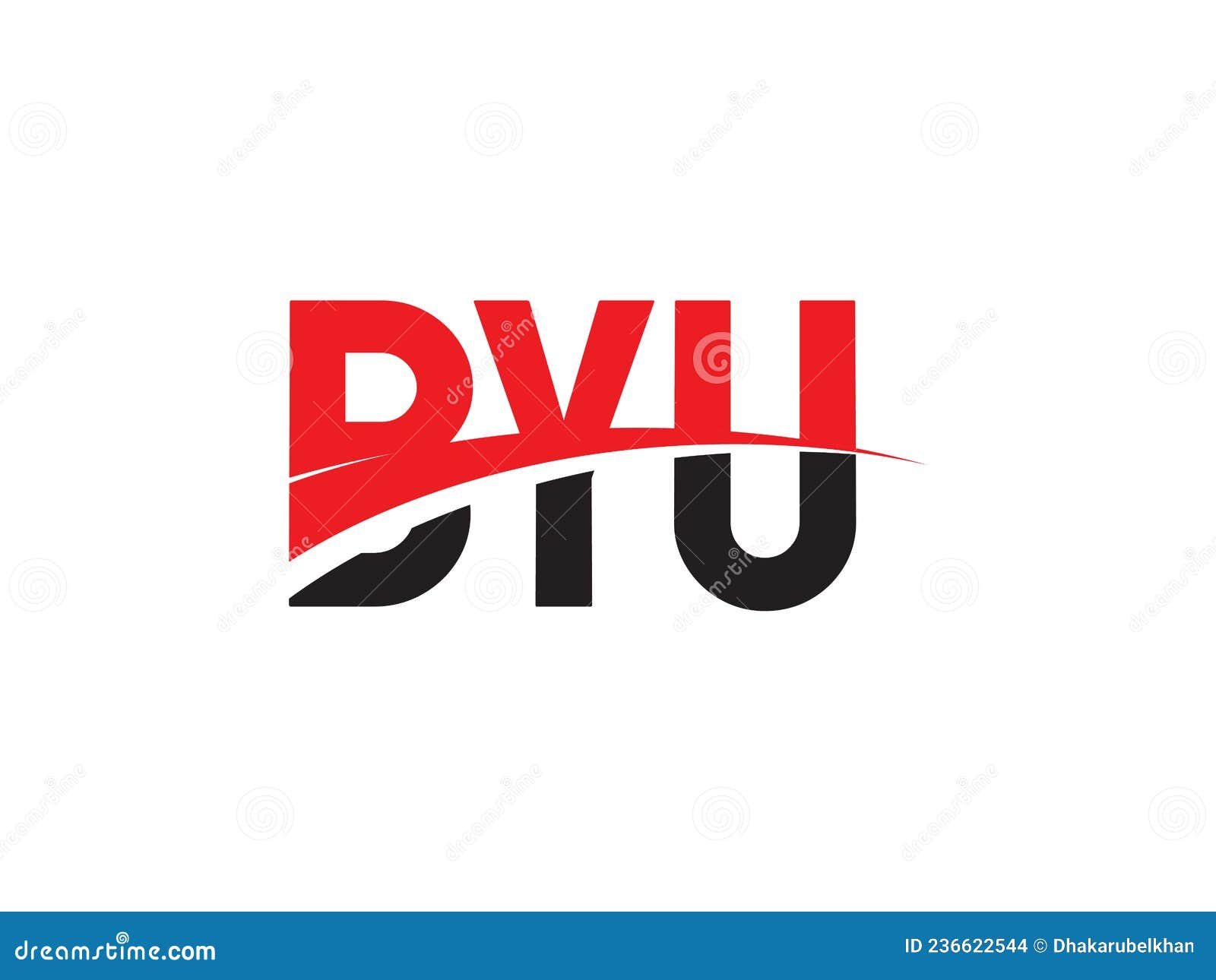 BYU Letter Initial Logo Design Vector Illustration Stock Vector ...