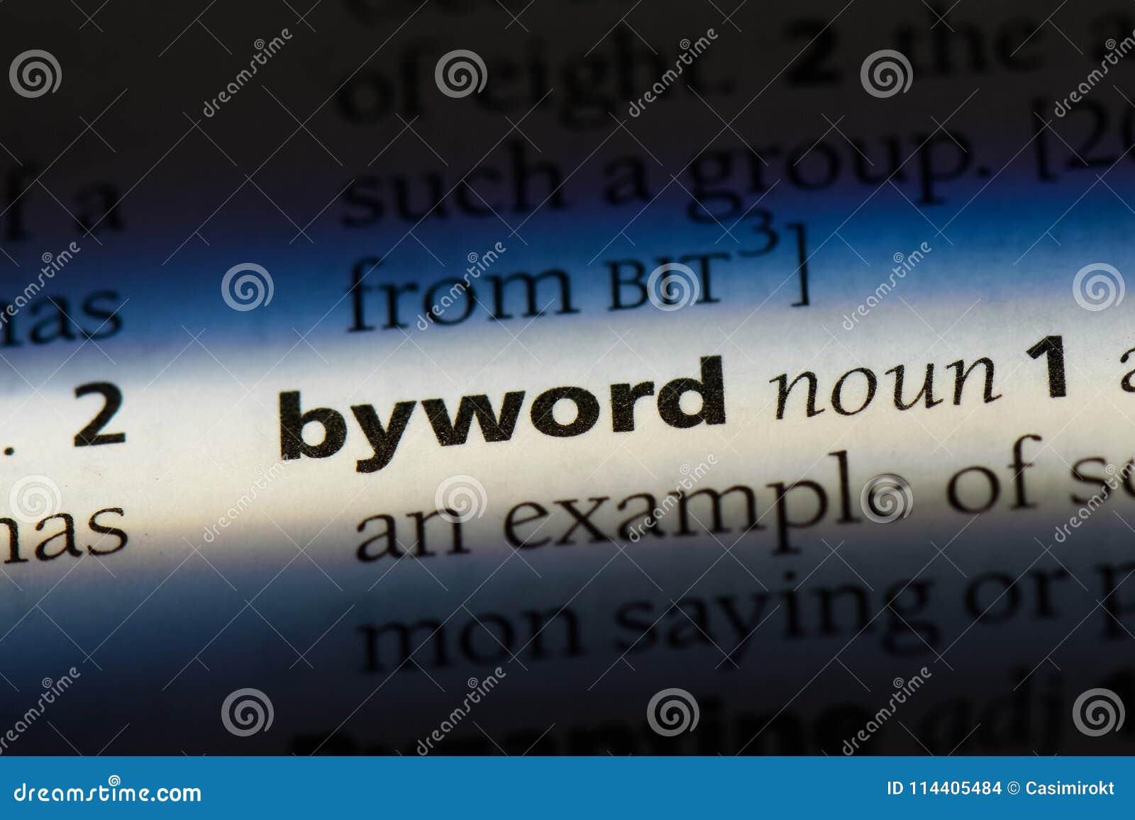 Byword stock photo. Image of printed, book, info, text - 114405484