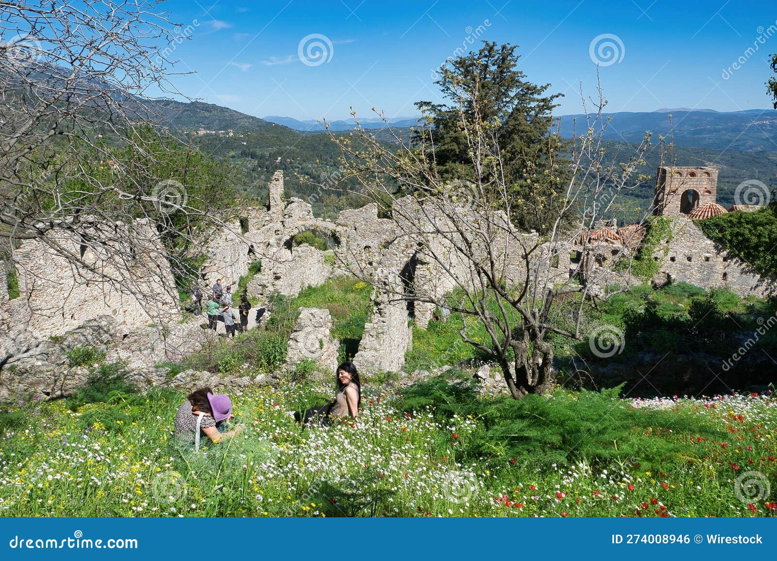 Byzantine Castle State of Mystras, GreeceMedieval Art. Medieval ...