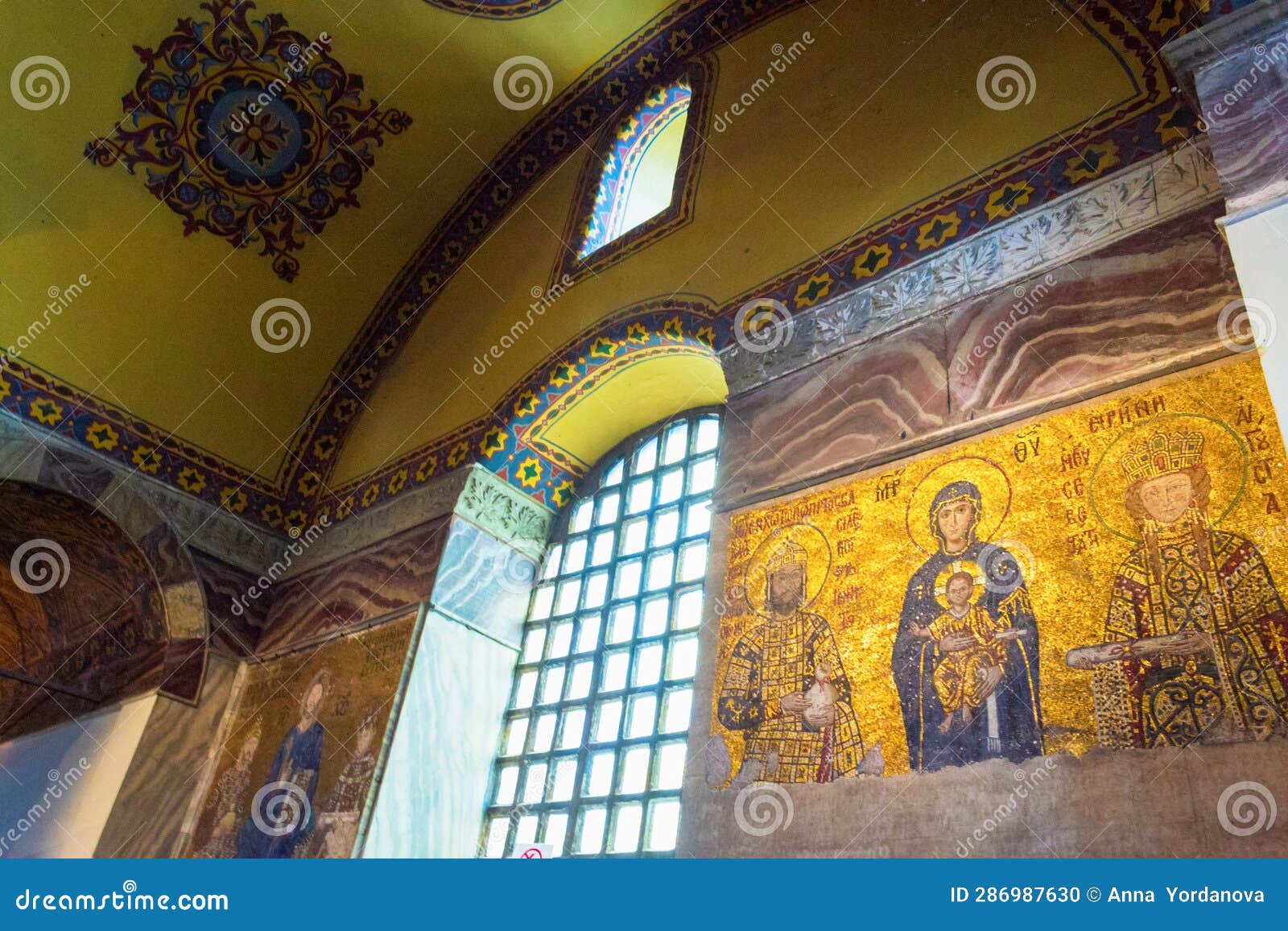 Byzantine Christian Mosaics in Hagia Sophia Istanbul Turkey Editorial ... Byzantine Christian Mosaics in Hagia Sophia Istanbul Turkey Editorial ...