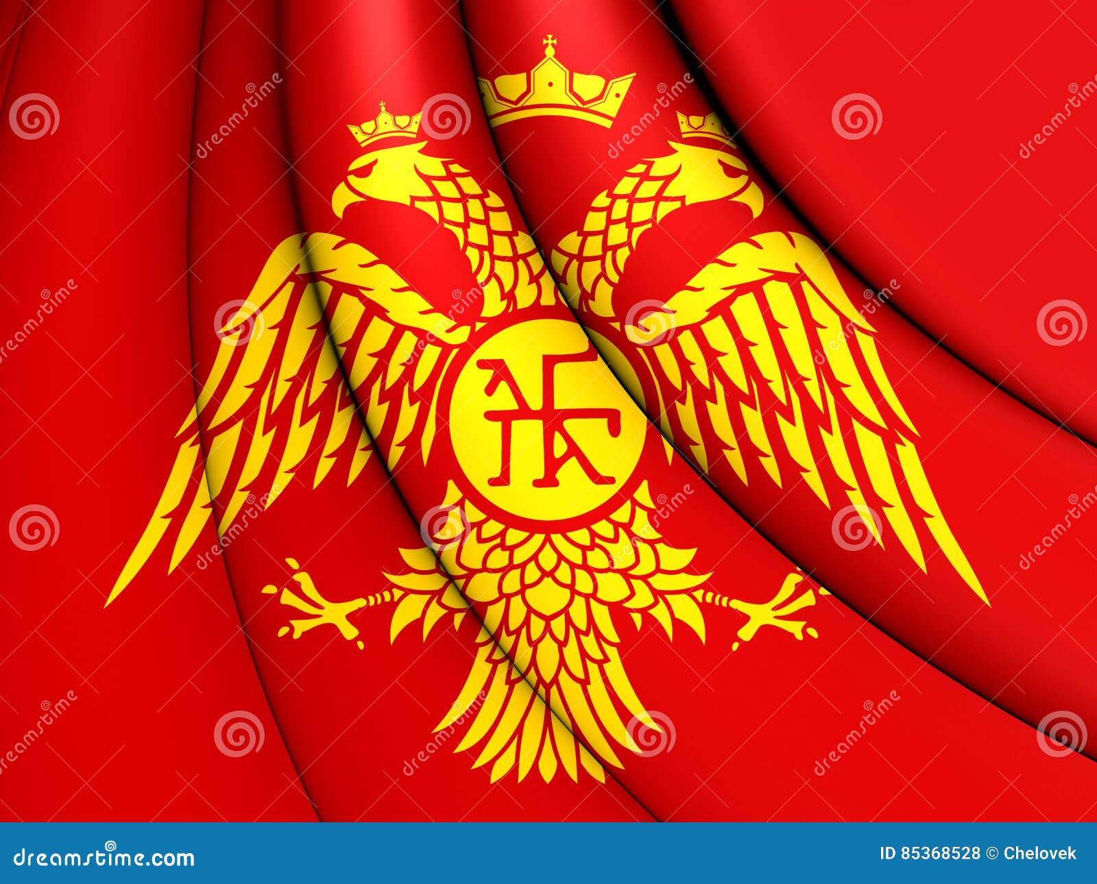 Byzantine Eagle, Flag of Palaiologos Dynasty. Stock Illustration ...