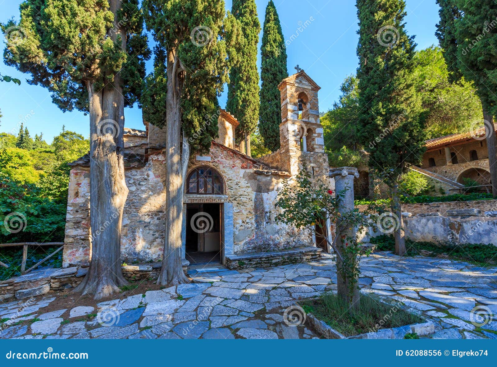 Byzantine Monastery in Kaisariani, Athens Stock Photo - Image of church ...