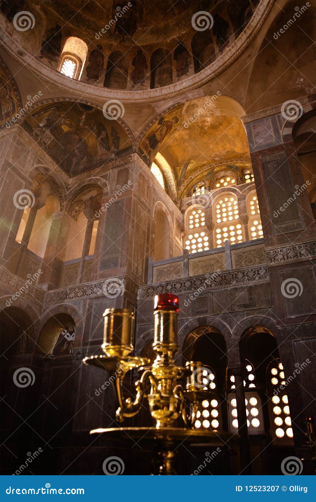 Byzantine Orthodox Church, Interior Stock Image - Image of grecian ...