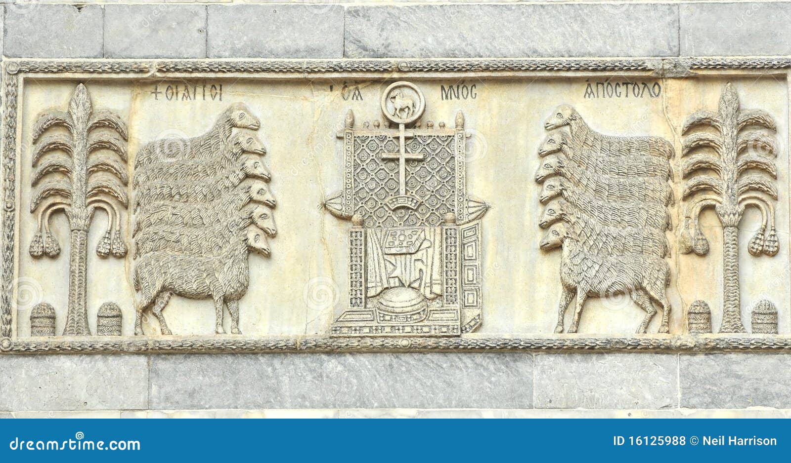 Byzantine sculpture stock photo. Image of lamb, history - 16125988