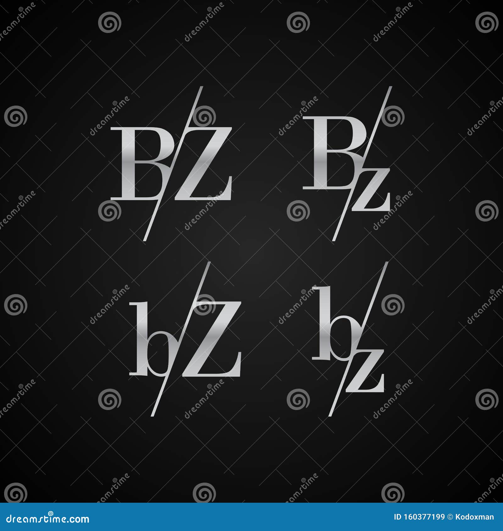BZ Initial Letter Elegant Symbol Template Vector Stock Vector ...