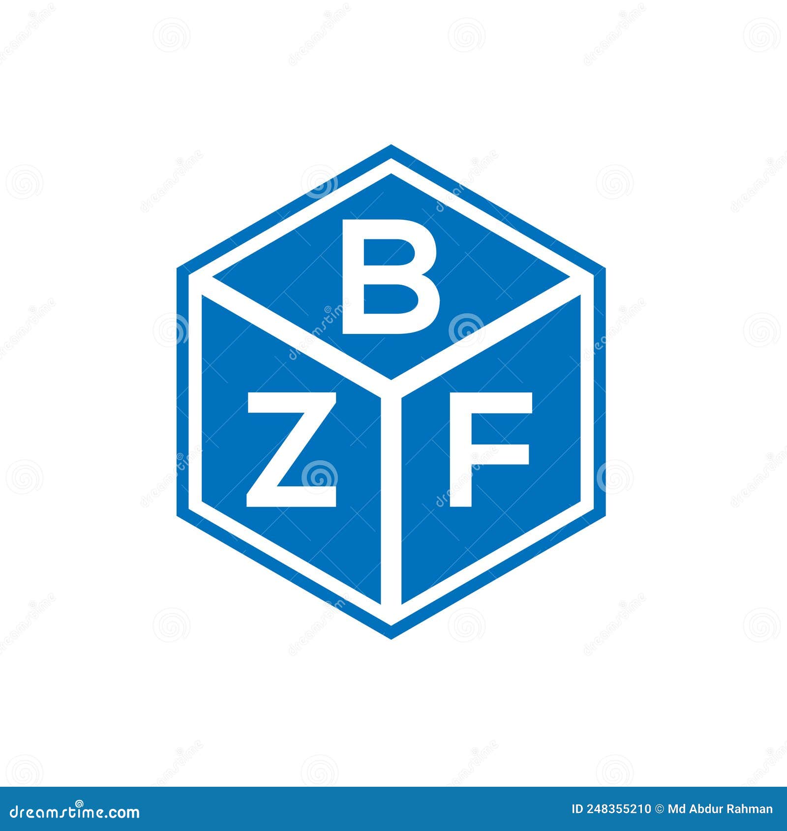 BZF Letter Logo Design On Black Background. BZF Creative Initials ...