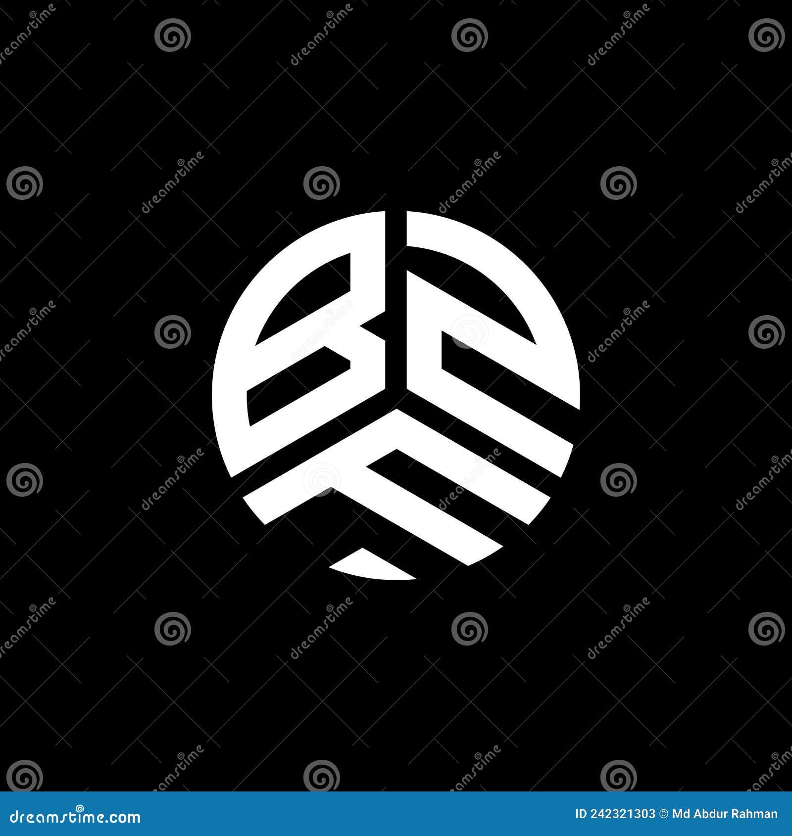 BZF Letter Logo Design on White Background. BZF Creative Initials ...