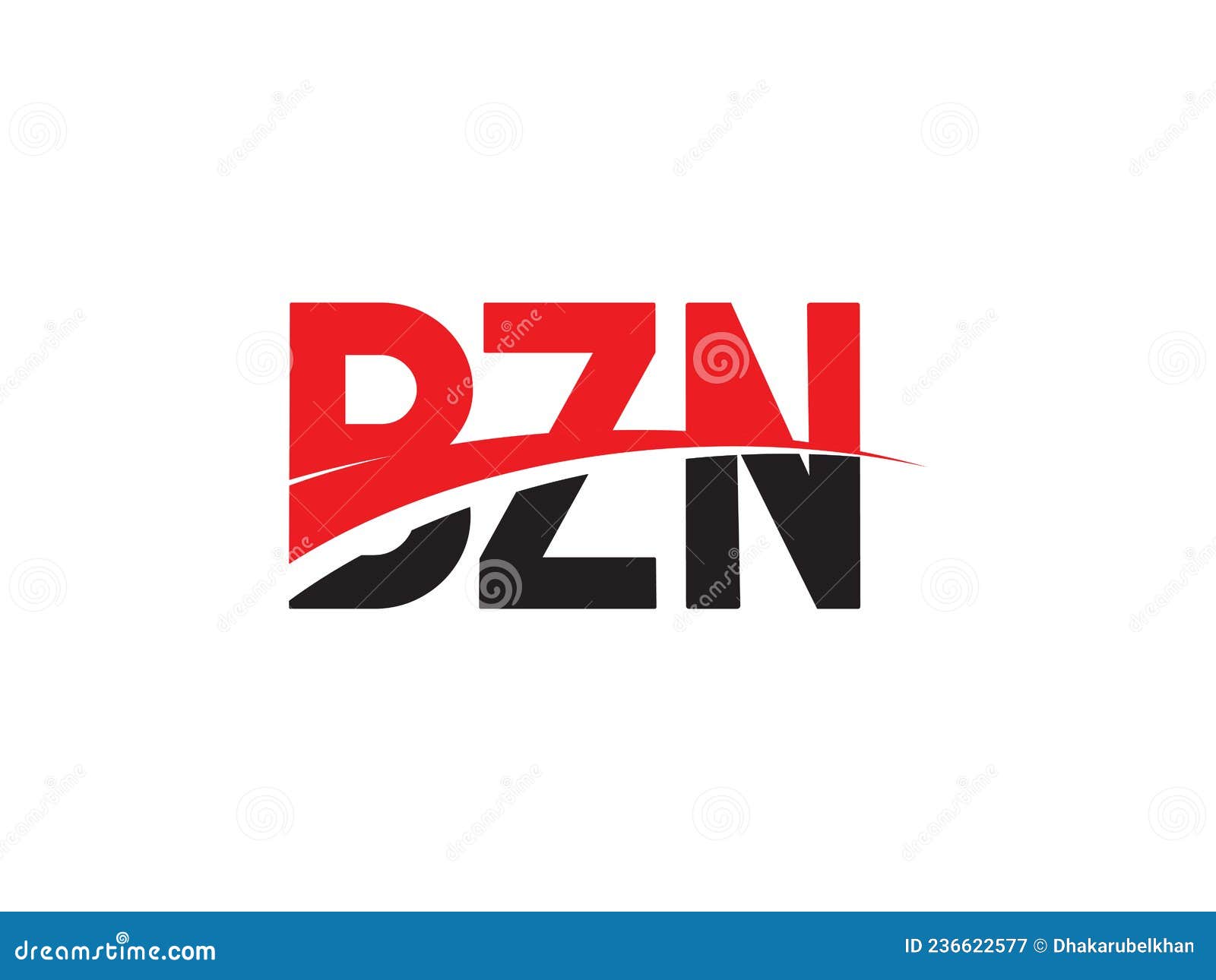 BZN Letter Initial Logo Design Vector Illustration Stock Vector ...