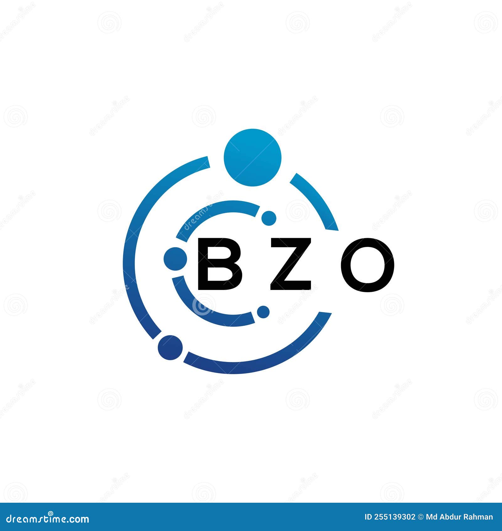 BZO Letter Logo Design On White Background. BZO Creative Initials ...