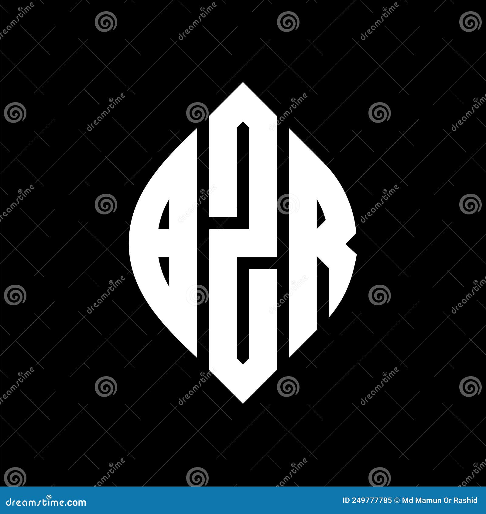 BZR Circle Letter Logo Design with Circle and Ellipse Shape. BZR ...
