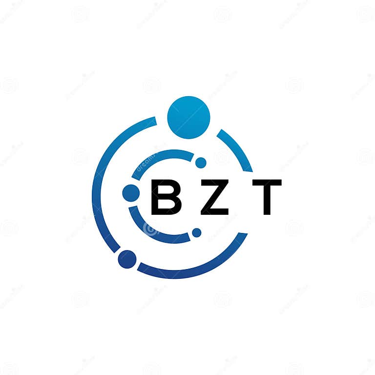 BZT Letter Logo Design on White Background. BZT Creative Initials ...
