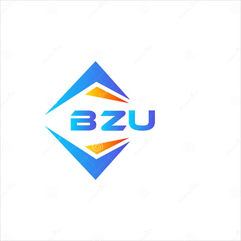 BZU Abstract Technology Logo Design on White Background. BZU Creative ...