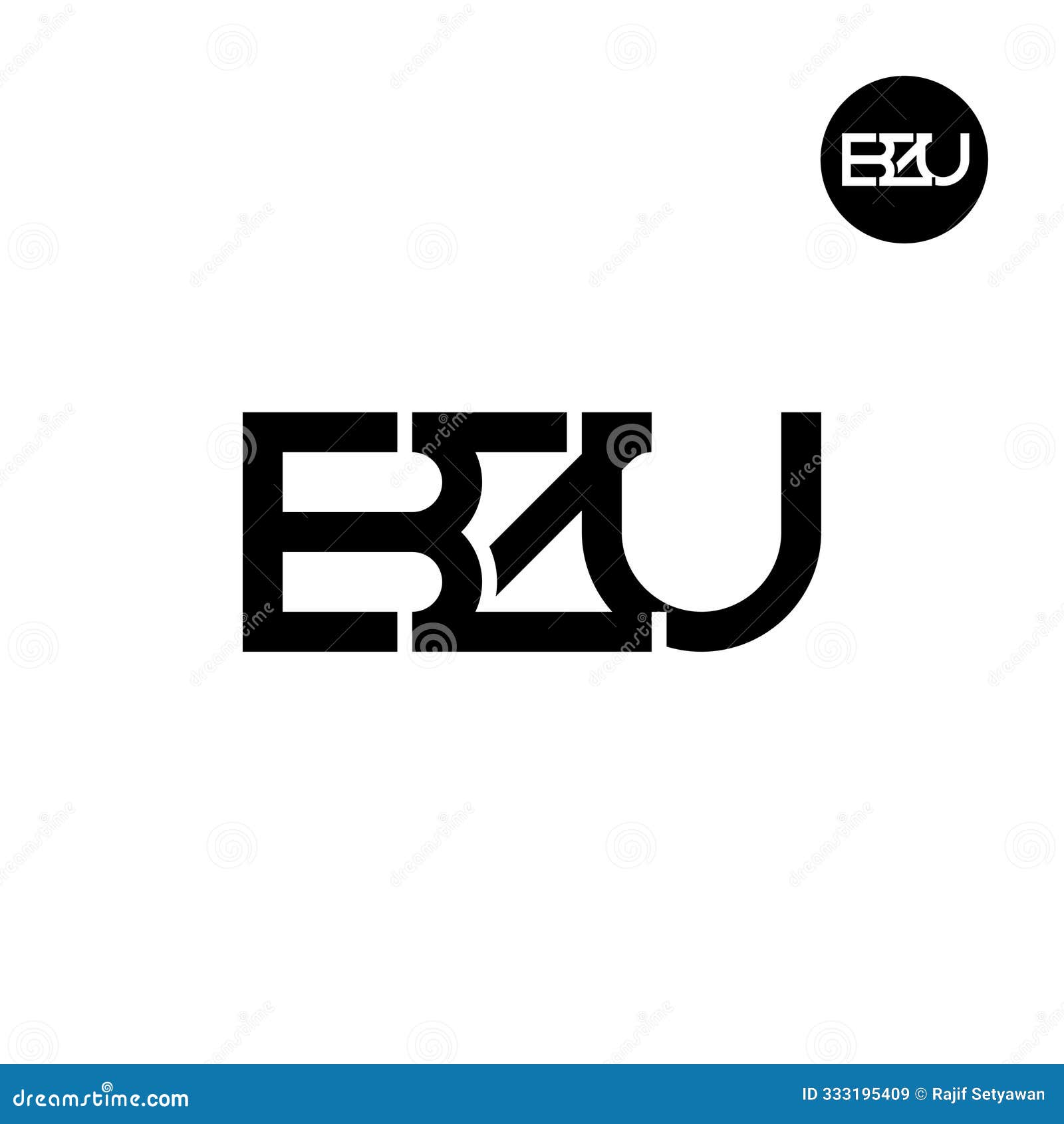 BZU Logo Letter Monogram Design Stock Vector - Illustration of alphabet ...
