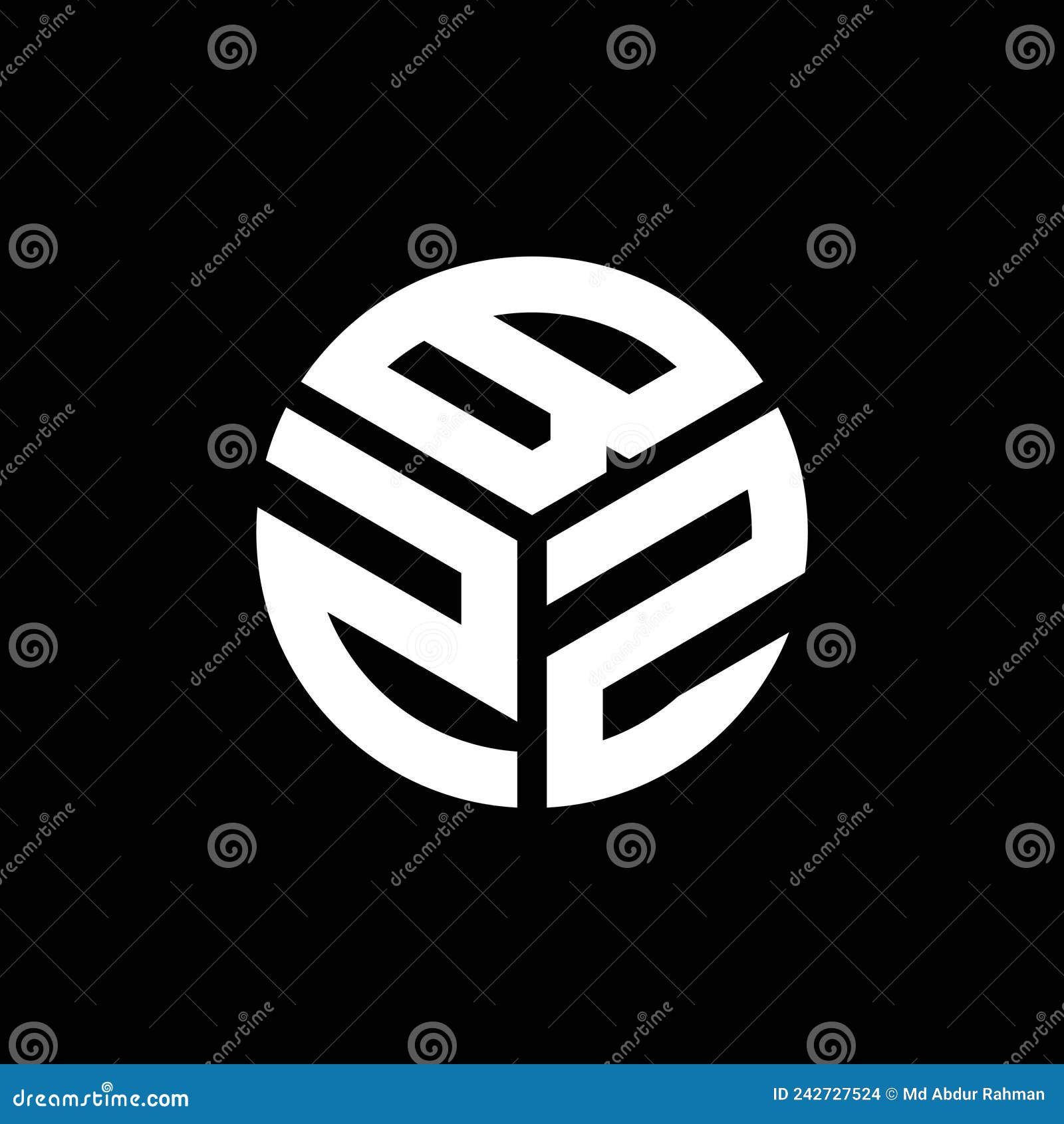 BZZ Letter Logo Design On Black Background. BZZ Creative Initials ...