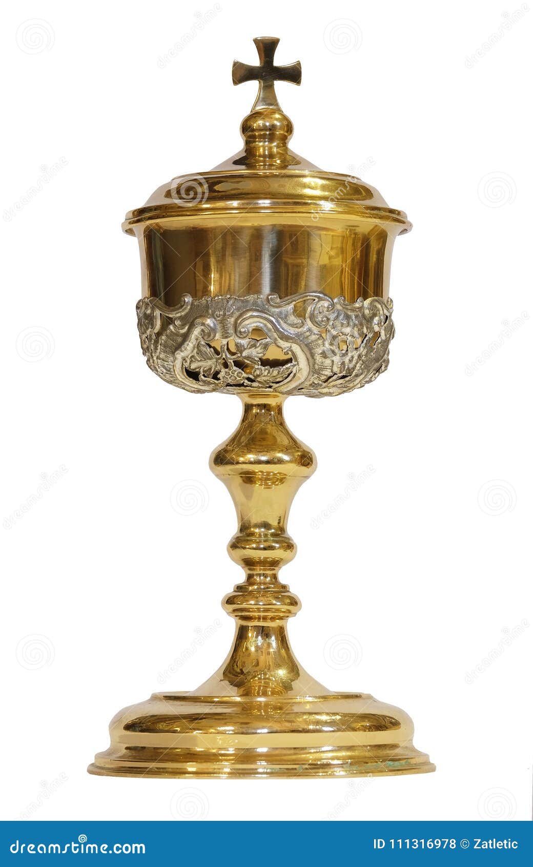 Cáliz sagrada de oro foto de archivo. Imagen de santo - 111316978