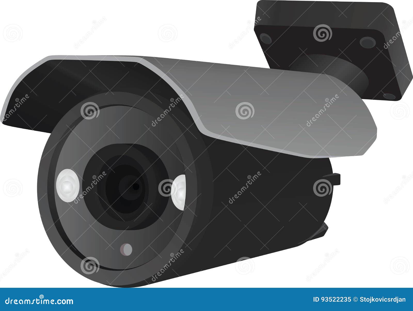 Cámara de vigilancia ilustración del vector. Ilustración de video ...