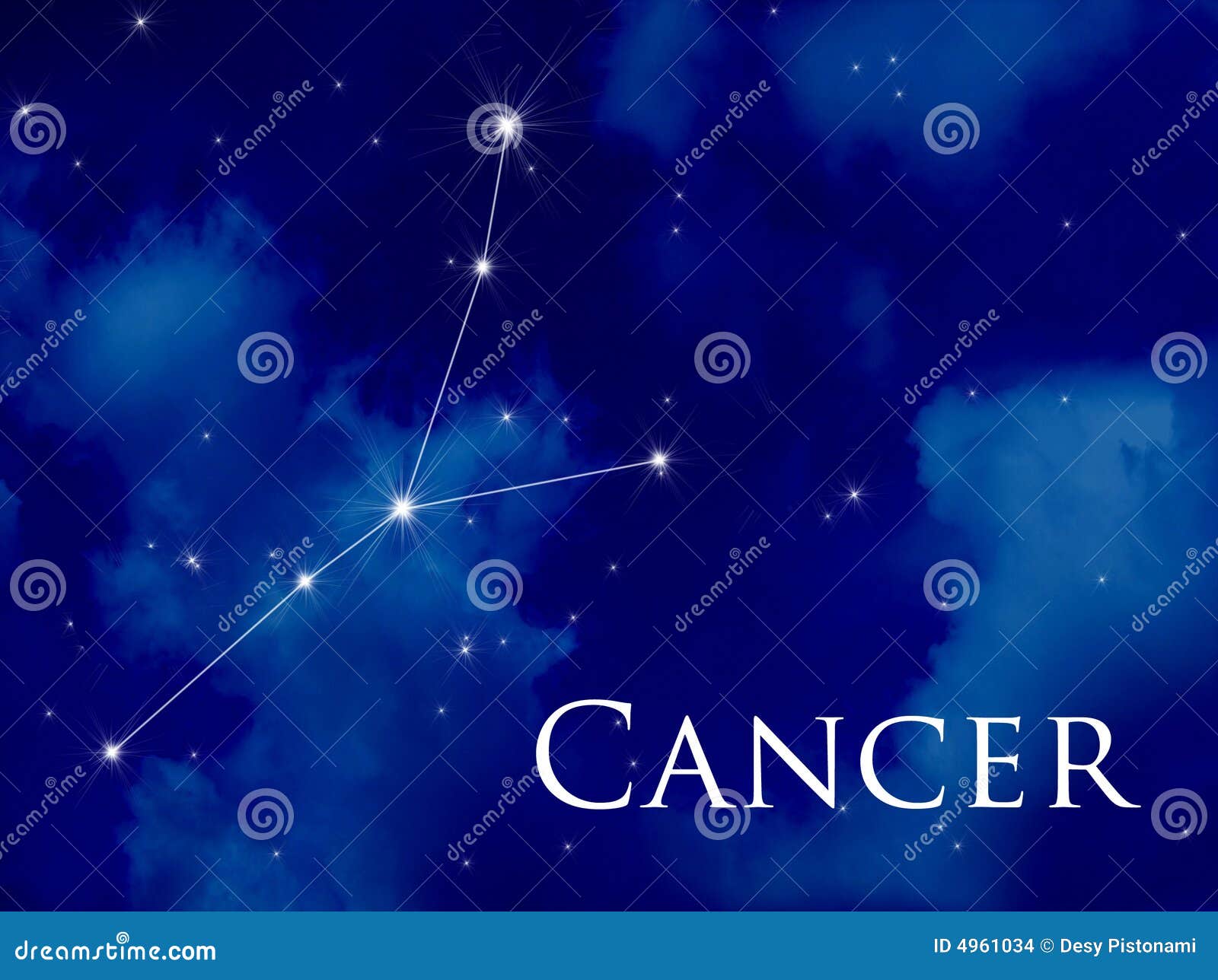 Cáncer de la constelación stock de ilustración. Ilustración de ...