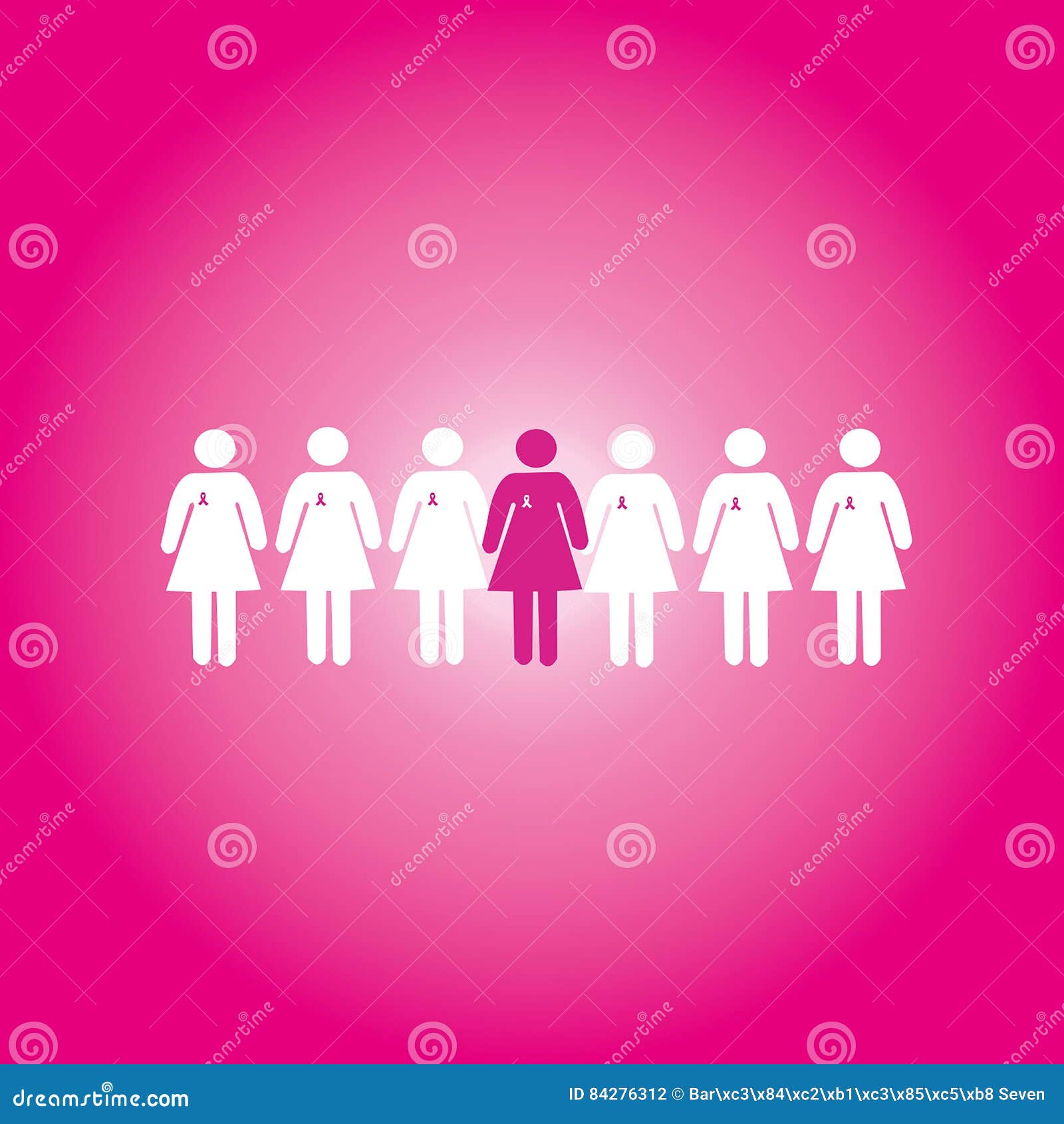 Cáncer de pecho ilustración del vector. Ilustración de hembra - 84276312