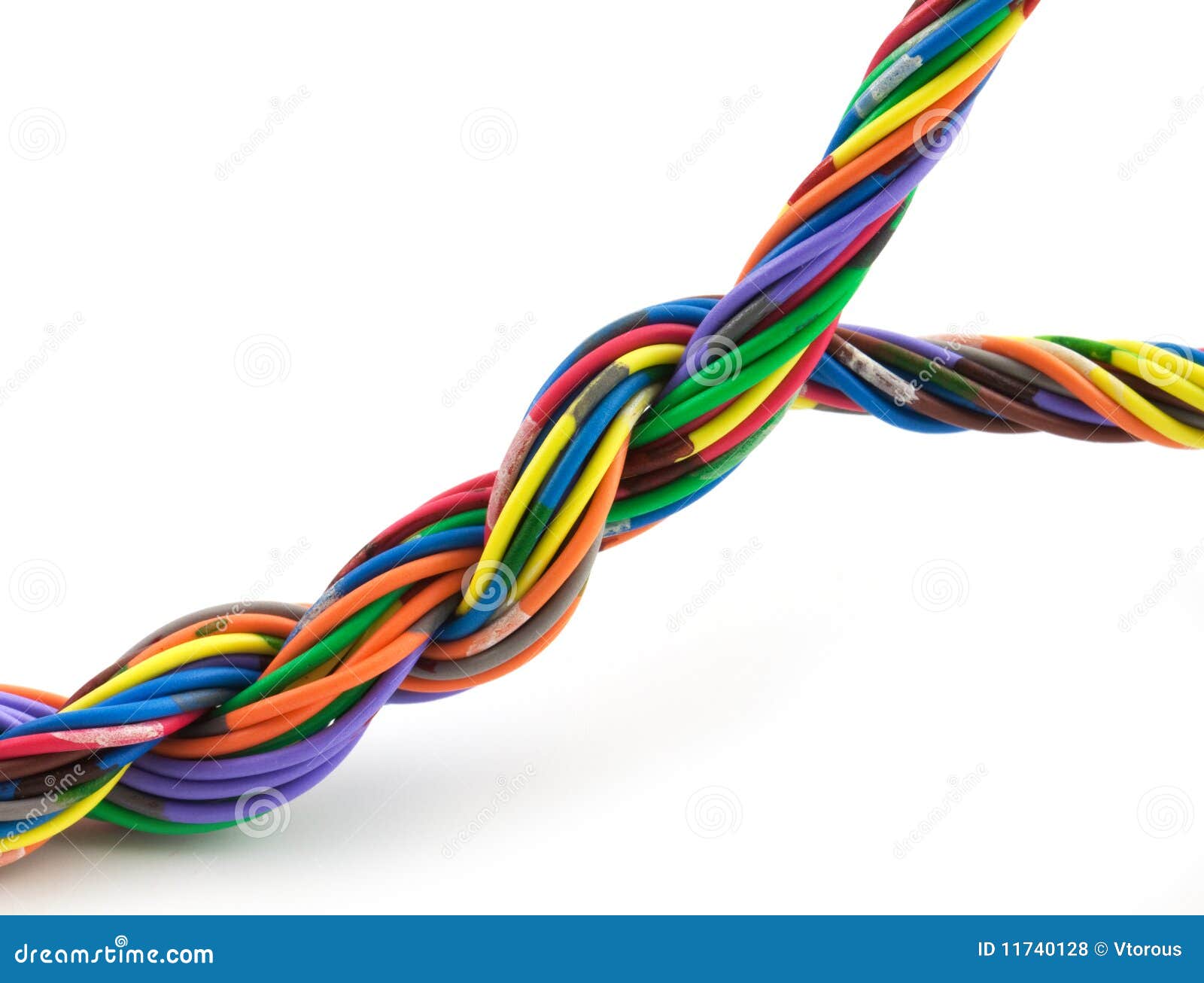 Câble tordu photo stock. Image du enroulement, réseau - 11740128