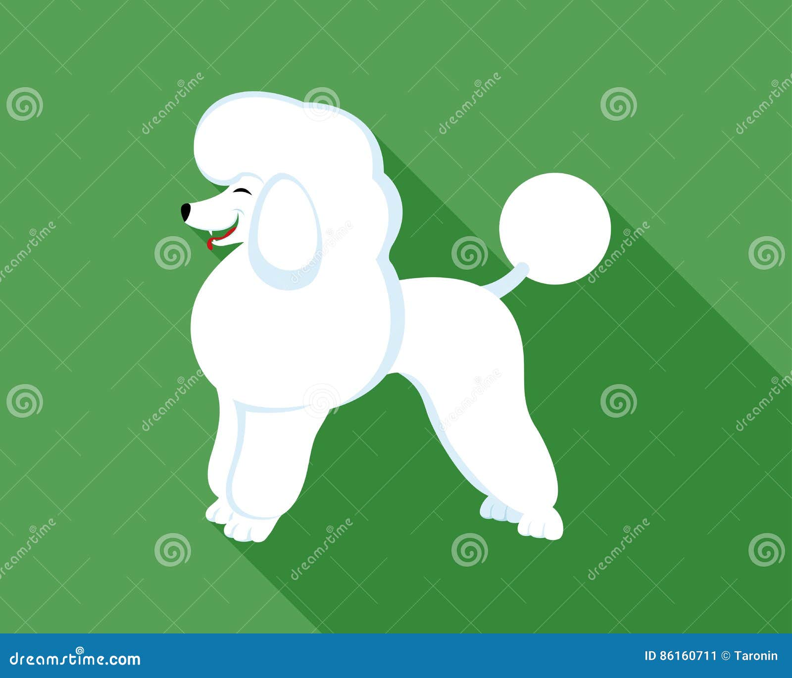 Cão de caniche branco ilustração do vetor. Ilustração de liso - 86160711