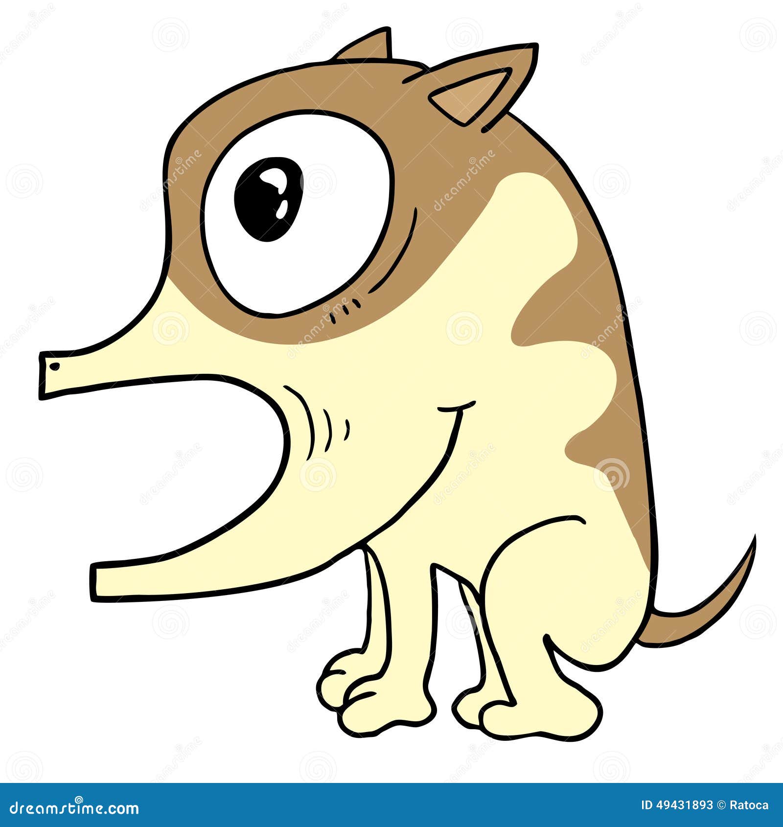 Cão engraçado ilustração do vetor. Ilustração de pele - 49431893