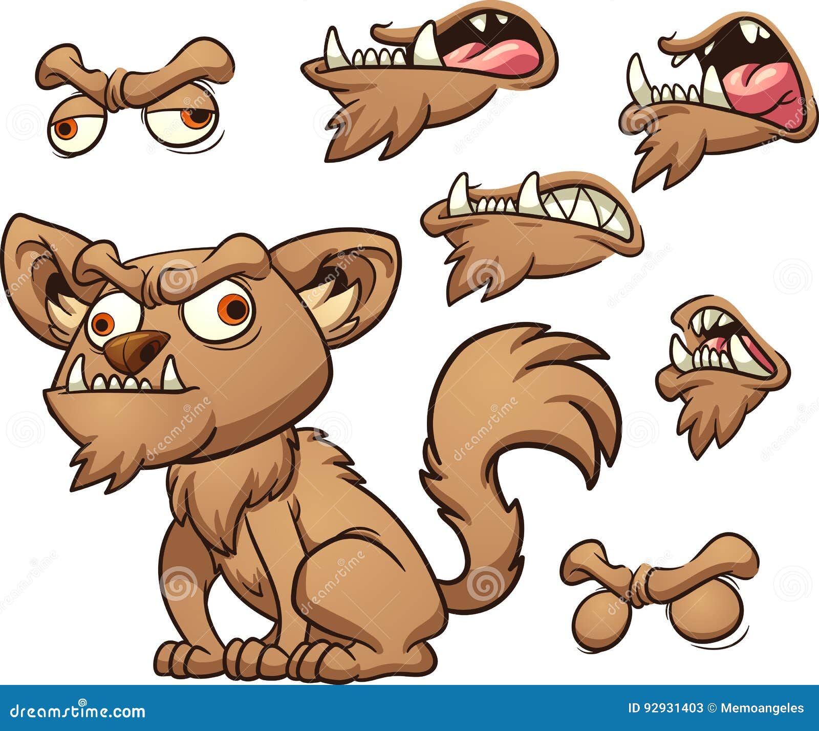 Cão feio ilustração do vetor. Ilustração de cartoon, grampo - 92931403