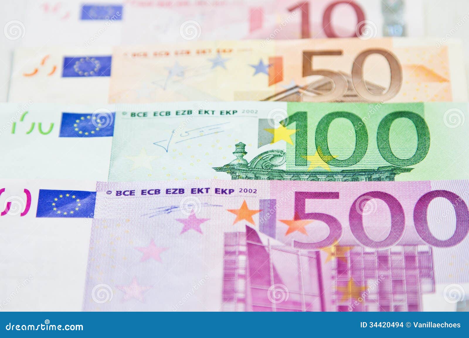 Cédula do Euro foto de stock. Imagem de comércio, pagamento - 34420494