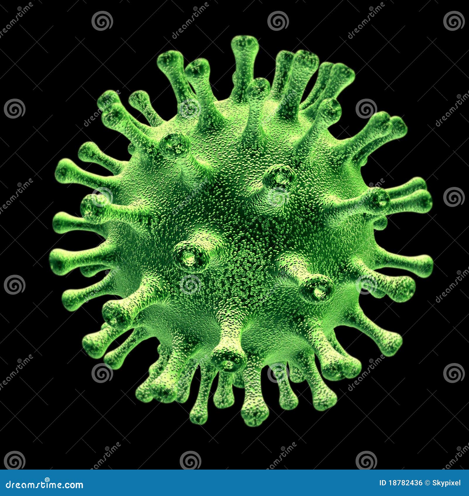 Célula del virus stock de ilustración. Ilustración de verde - 18782436