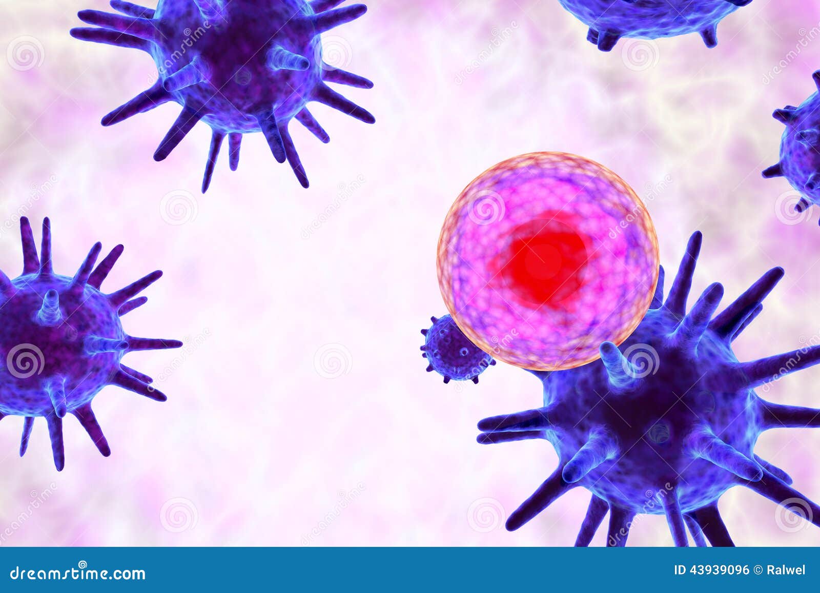 Célula Que Ataca Del Virus 3d Foto de archivo - Imagen de humano, salud ...