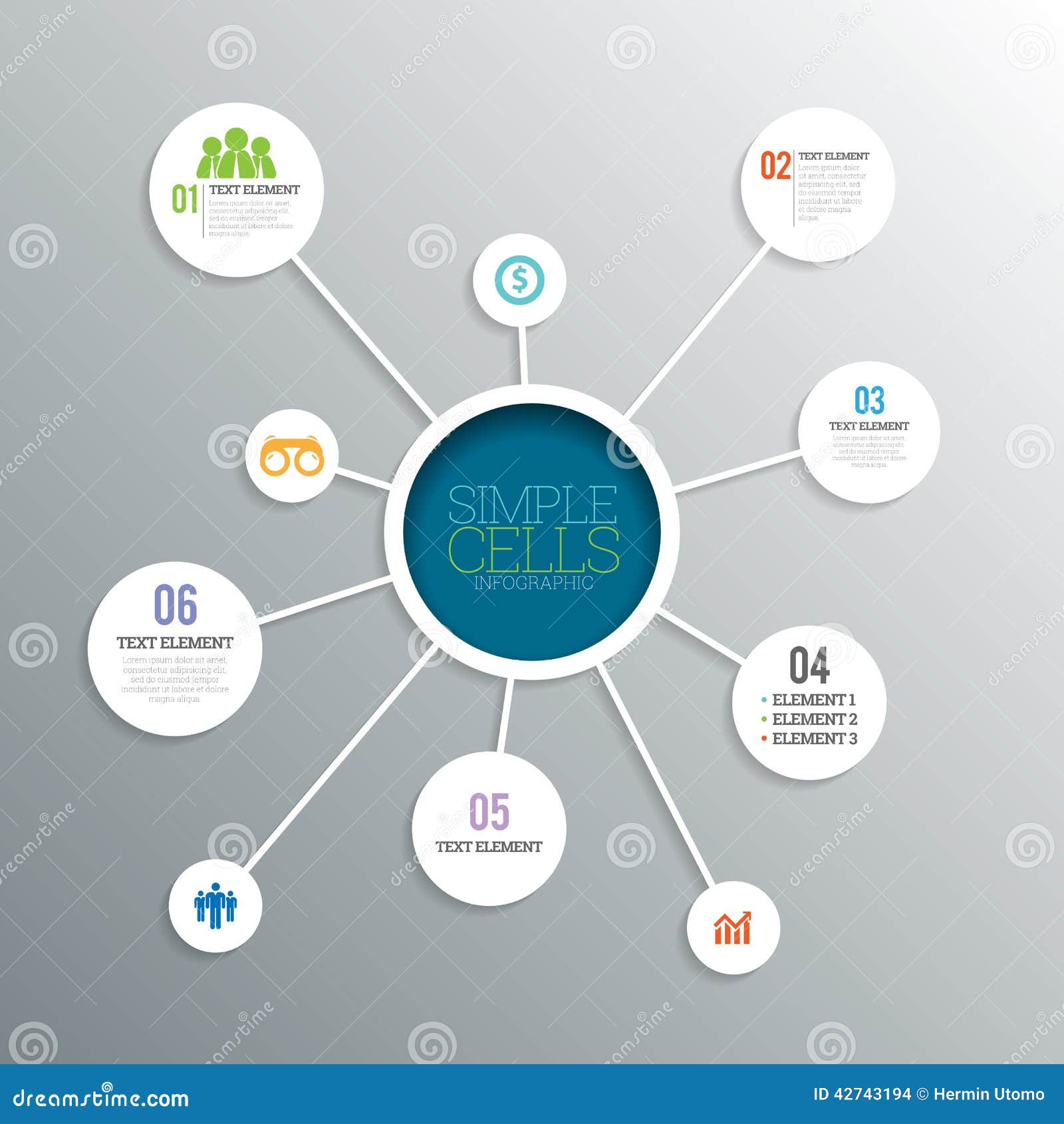 Células Simples Infographic Ilustración del Vector - Ilustración de ...