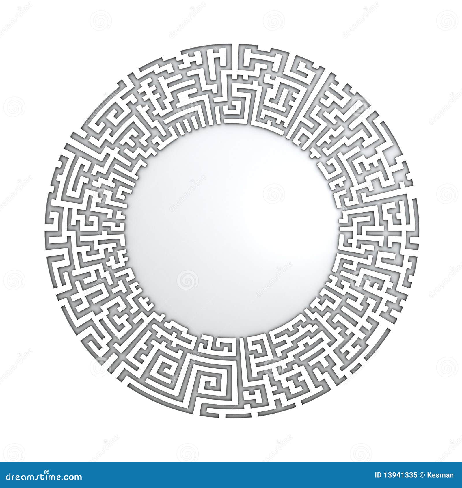 Círculo 3D En Modelo Del Laberinto Stock de ilustración - Ilustración ...