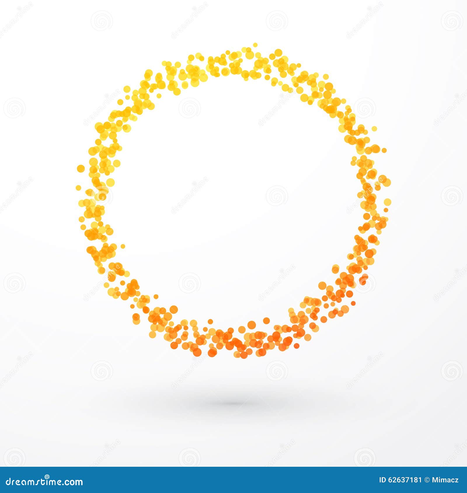 Círculo Amarillo-naranja De Puntos Ilustración del Vector - Ilustración ...