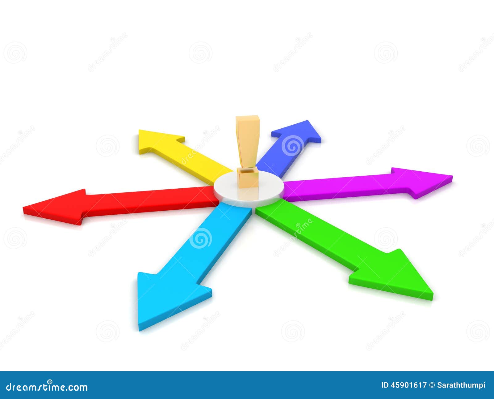 Círculo das setas em 3D ilustração stock. Ilustração de sair - 45901617