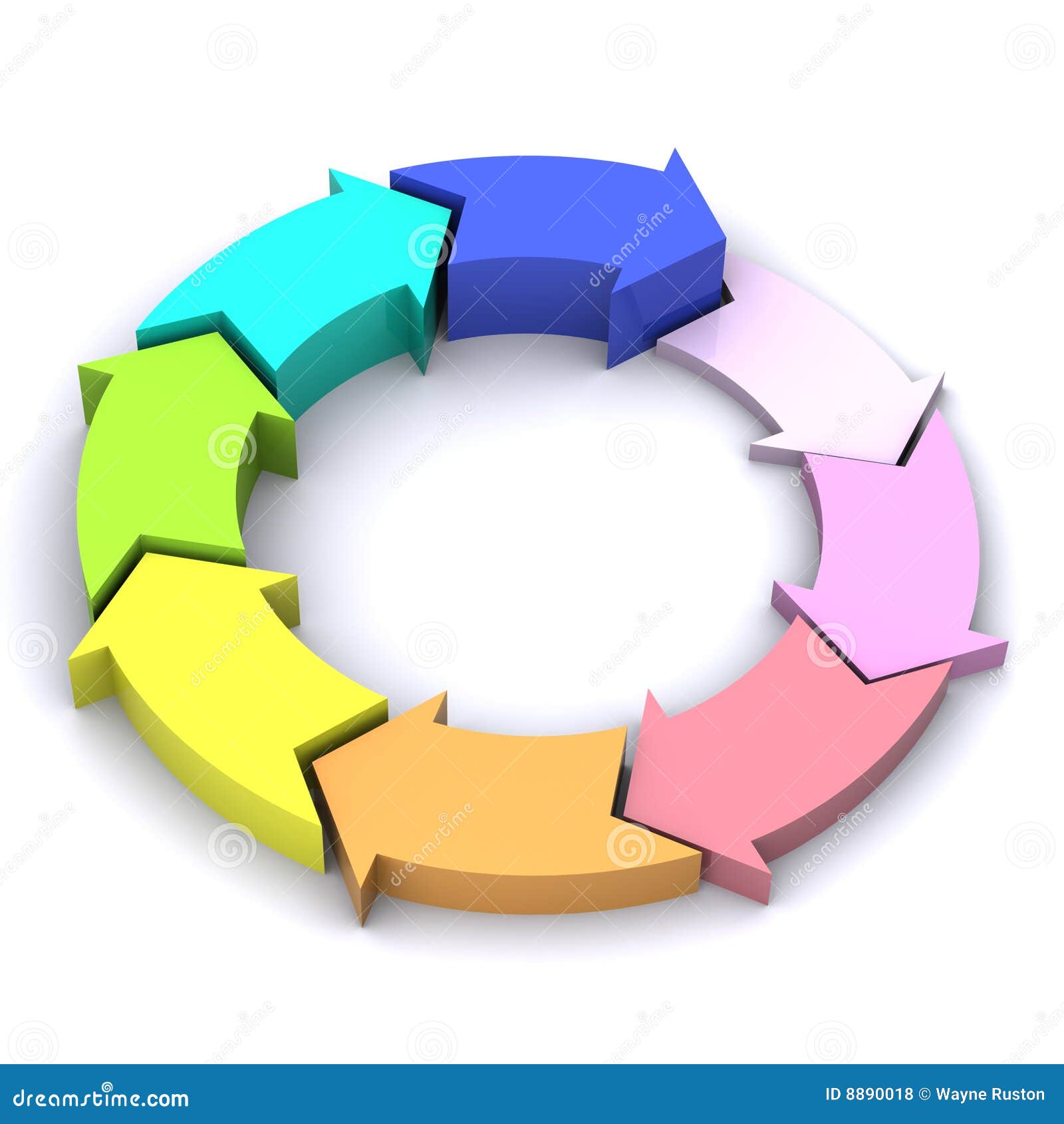 Círculo de flechas stock de ilustración. Ilustración de rojo - 8890018