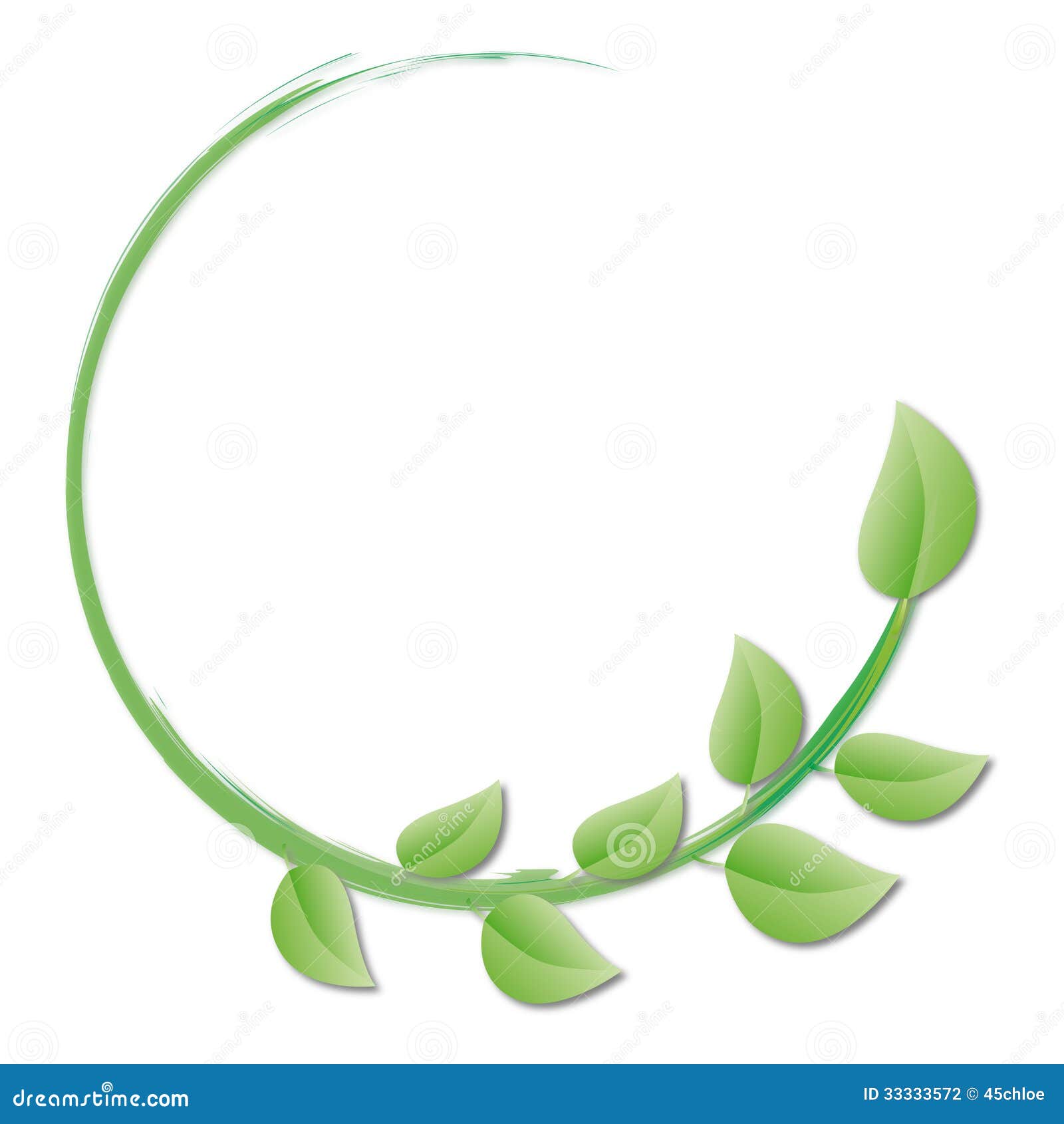 Círculo de hojas verdes stock de ilustración. Ilustración de planta ...